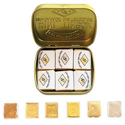 CSYアートギャラリー メタリック水彩絵の具セット ? きらめくゴールドソリッドウォーターカラ... : xb09nrj6z17 : フォーチュングッドストア - 通販 - Yahoo!ショッピング