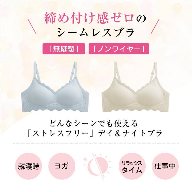 2枚set シームレスブラ ナイトブラ ノンワイヤー ブラジャー レディース 春夏 軽量 軽い ひびきにくい ワイヤレス 育乳 大きいサイズ 脇高ブラ 脇肉 : FFKOストア - 通販 ...