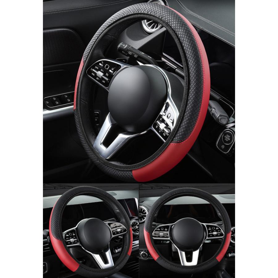 ハンドルカバー おしゃれ バイカラー 軽自動車 Sサイズ かわいい パステル くすみカラー ツートン 普通車 ステアリング : FFKOストア - 通販 - Yahoo!ショッピング