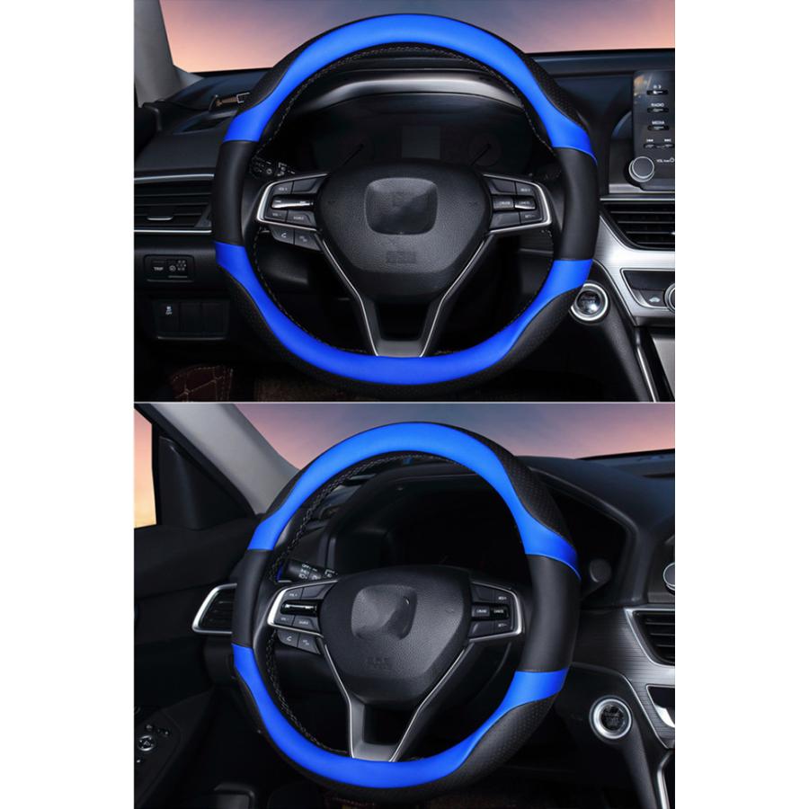 ハンドルカバー おしゃれ バイカラー 軽自動車 Sサイズ かわいい パステル くすみカラー ツートン 普通車 ステアリング : FFKOストア - 通販 - Yahoo!ショッピング