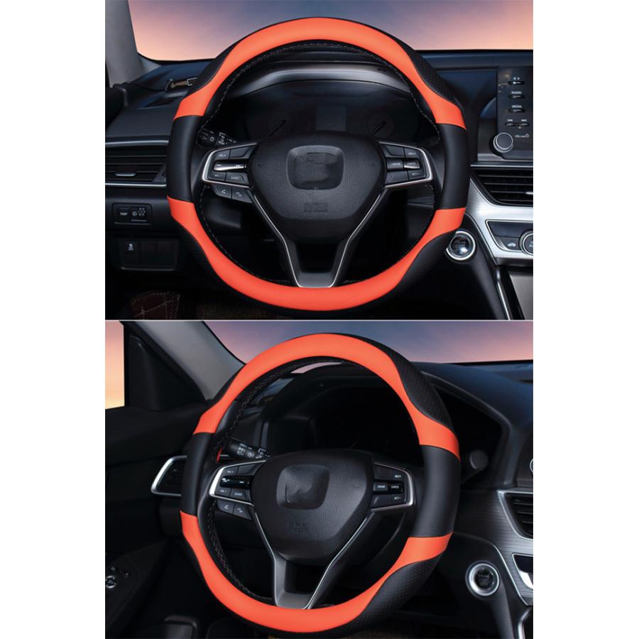 ハンドルカバー おしゃれ バイカラー 軽自動車 Sサイズ かわいい パステル くすみカラー ツートン 普通車 ステアリング : FFKOストア - 通販 - Yahoo!ショッピング