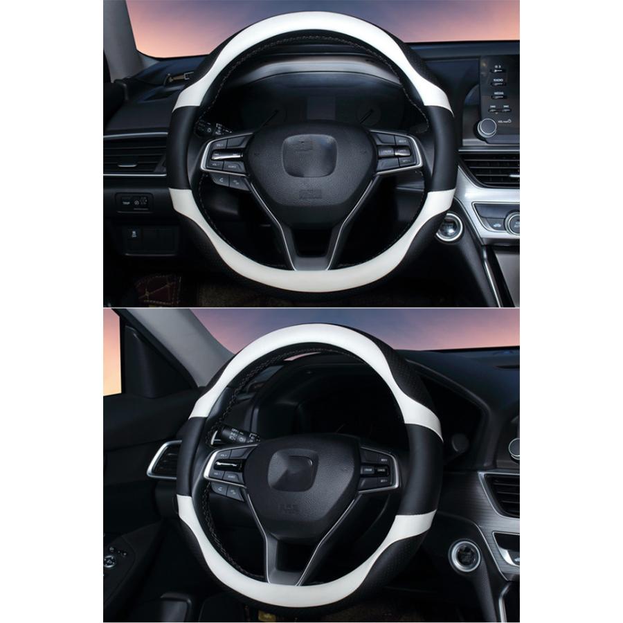 ハンドルカバー おしゃれ バイカラー 軽自動車 Sサイズ かわいい パステル くすみカラー ツートン 普通車 ステアリング : FFKOストア - 通販 - Yahoo!ショッピング