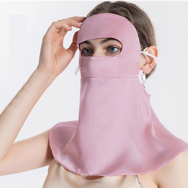 2組購入で1000円OFF♪オシャレマスク シルク 2TYPE 日焼け防止 UPF50+ 夏用 UV 冷感マスク フェイスカバー 息苦しくない つるつる 全面カバー スポーツマスク ...
