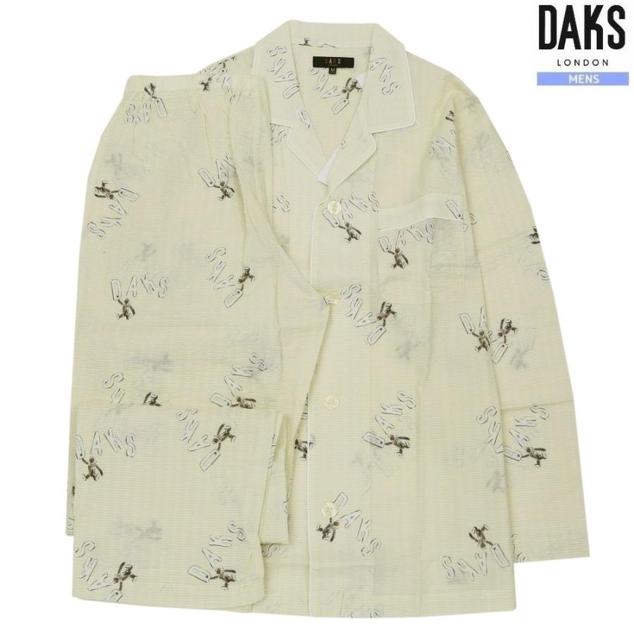 DAKS パジャマ ダックス 31%OFF メンズ ブランド 春夏 日本製 シアサッカー生地 ロゴ＆ベア 前開き 紳士 長袖 長ズボン 黄色 0205BE 送料無料 : フラワー - 通販 ...