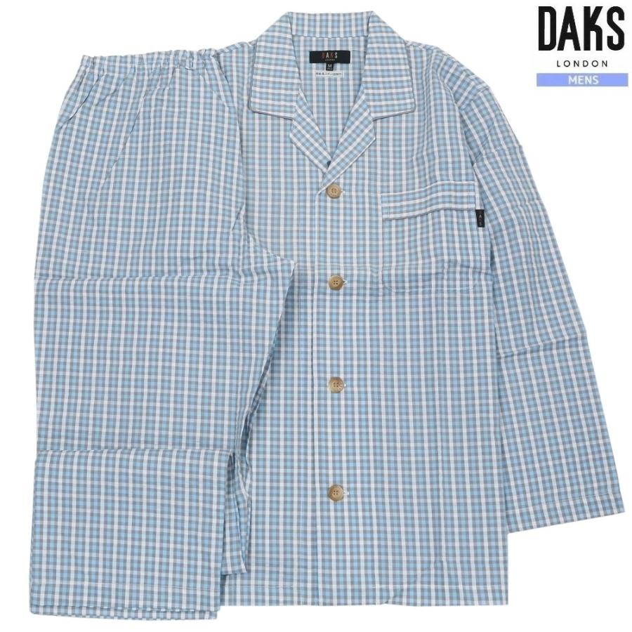DAKS パジャマ ダックス メンズ ブランド ギフト プレゼント 日本製 春夏生地 チェック 前開き 紳士 長袖 長ズボン 青 0205BE 送料無料 : フラワー - 通販 - Yahoo ...