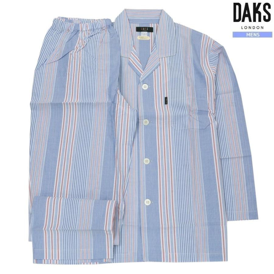 DAKS パジャマ ダックス メンズ ブランド 春夏 日本製 甘撚りサッカー生地 ストライプ 前開き 紳士 長袖 長ズボン 青 0205BE 送料無料 : フラワー - 通販 - Yahoo ...