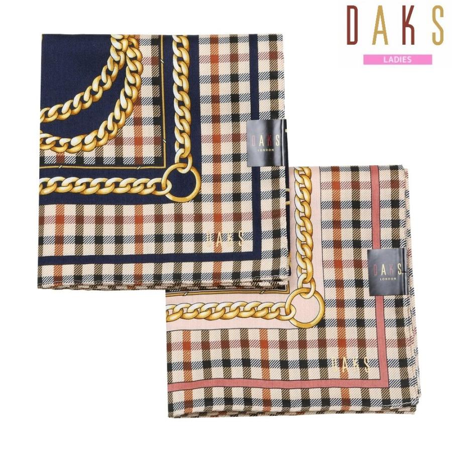 DAKS ハンカチ 2枚セット ダックス レディース ブランド 日本製 チェーン ハウスチェック コットン 大判 ハンカチーフ 紺×ピンク 200225 送料無料 : フラワー - 通販 ...