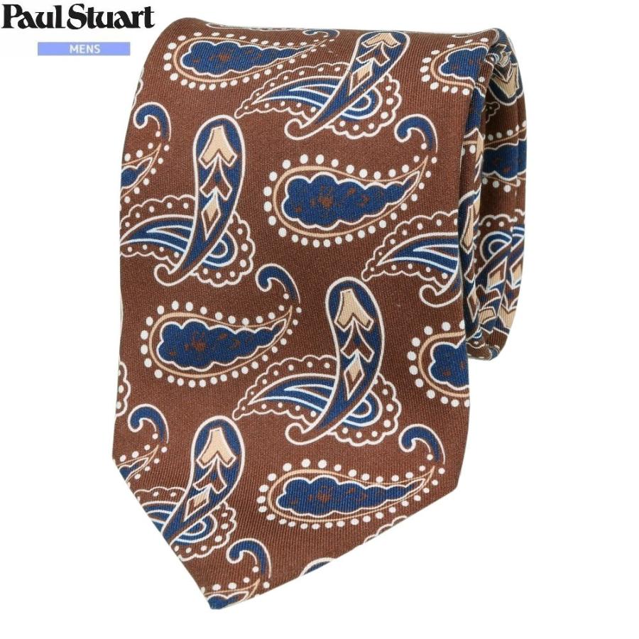 PAUL STUART 訳あり特価 ポールスチュアート ネクタイ Paul Stuart メンズ ブランド イタリア製 ペイズリー シルク 茶 071124 送料無料 : フラワー - 通販 ...