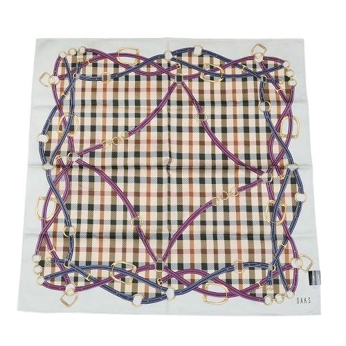 DAKS（ダックス） 訳あり商品 ハンカチ 2枚セット レディース ブランド 日本製 ハウスチェック / ダックスフンド チェック コットン 大判 グレー×青 300125 : フラワー ...