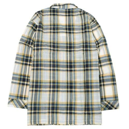 DAKS パジャマ ダックス メンズ ブランド ギフト プレゼント 日本製 春夏生地 チェック 前開き 紳士 長袖 長ズボン 黄色 0205BE 送料無料 : フラワー - 通販 ...