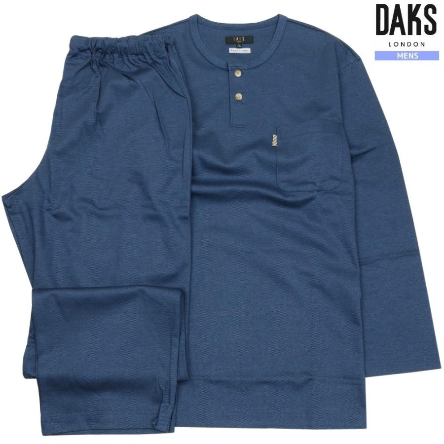 DAKS パジャマ ダックス 26%OFF メンズ ラッピング無料 日本製 ワンポイントタブ ヘンリーネック 紳士 長袖 長ズボン 紺 160524 : フラワー - 通販 - Yahoo ...
