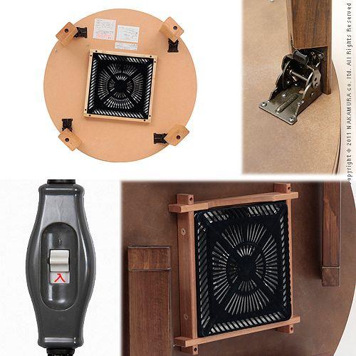 こたつ テーブル 円形 日本製 天然木丸型折れ脚こたつ ロンド 75cm