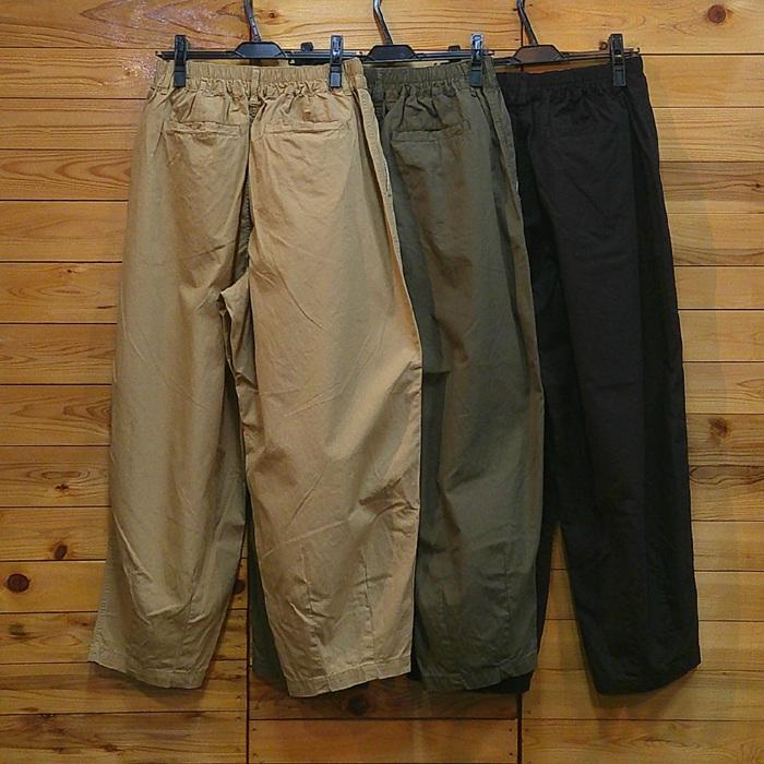 OMNES（ファッション） ワイドパンツ バルーンパンツ イージーパンツ 春夏 ゆったり ウエストゴム ベージュ カーキグリーン ブラック ...