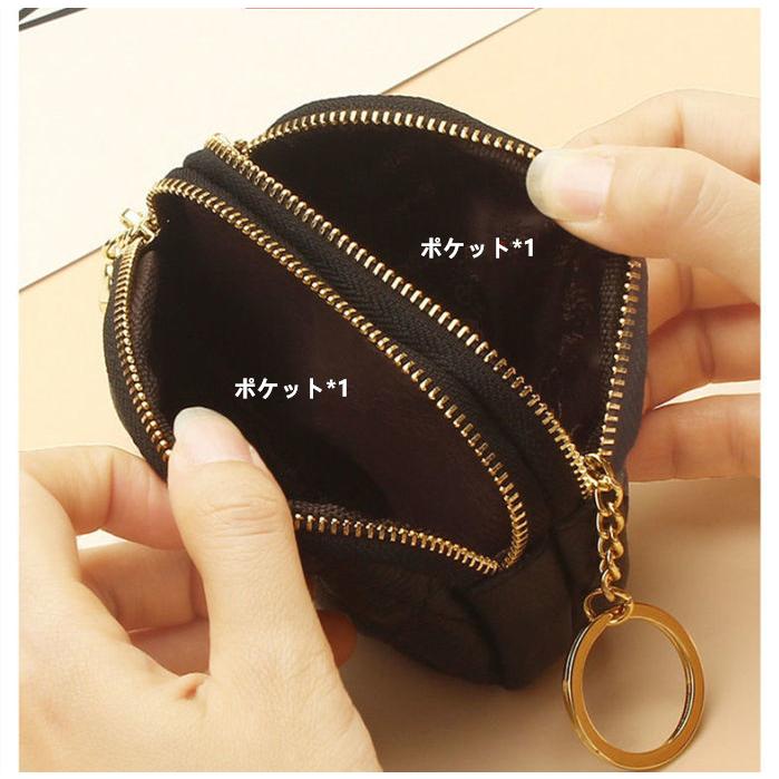 お取り寄せ商品 キーケース コインケース 10色 カラーバリエーション豊富 本革 キルティング調 2重カン付き カード入れ コイン入れ ...