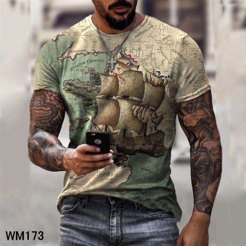 お取り寄せ商品 メンズ Tシャツ 半袖 幾何柄 デザイン おもしろ 原宿系 3Dプリント カジュアル S-6XL 男女兼用 トップス カラフル 面白い柄 派手 : ACCELUMINA ...