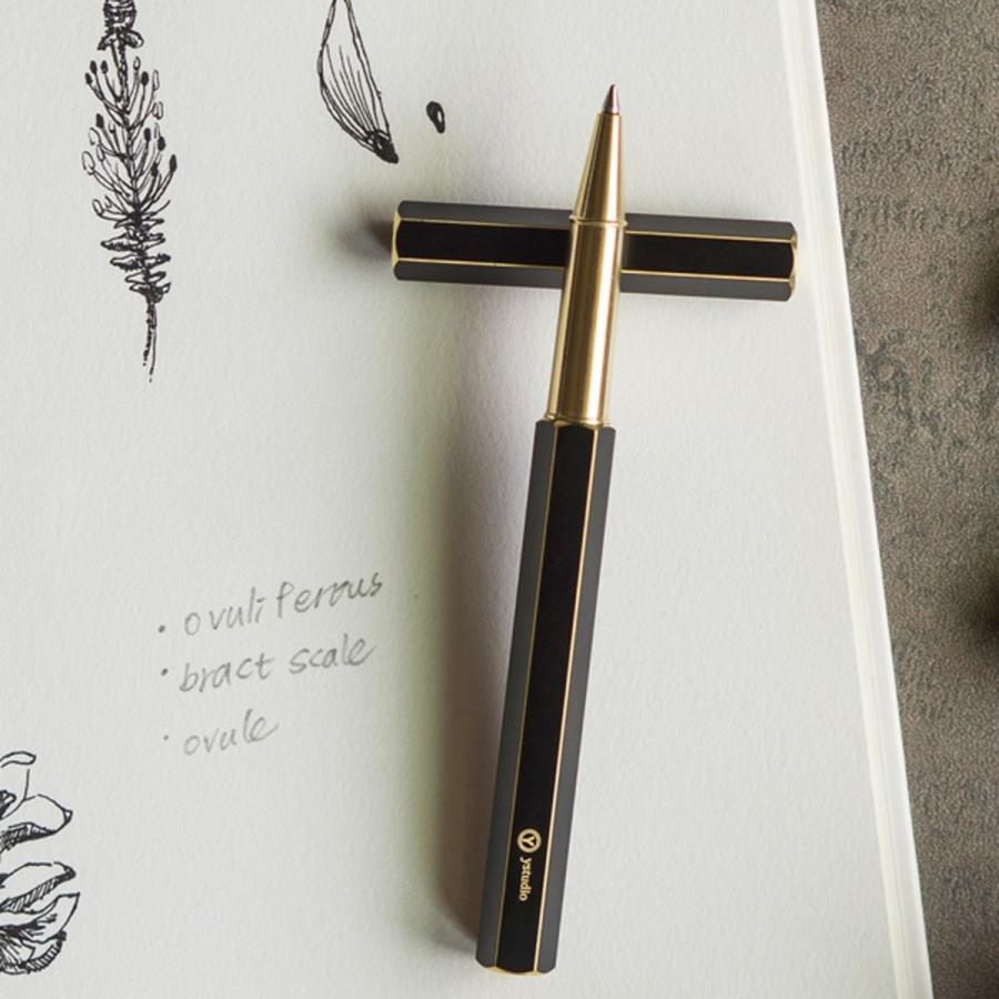Kaweco ystudio Brassing ローラーボール YS-STAT-39 高級筆記具 ブラック 真鍮製 サンドペーパー付き ...