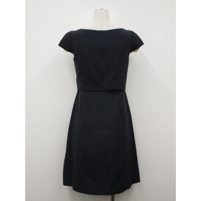 ジャスグリッティー JUSGLITTY Luxe ひざ丈 フレンチスリーブ 半袖 ラウンドネック ワンピース 1 ダークネイビー : レディースファッションのフィカス - 通販 - Yahoo ...