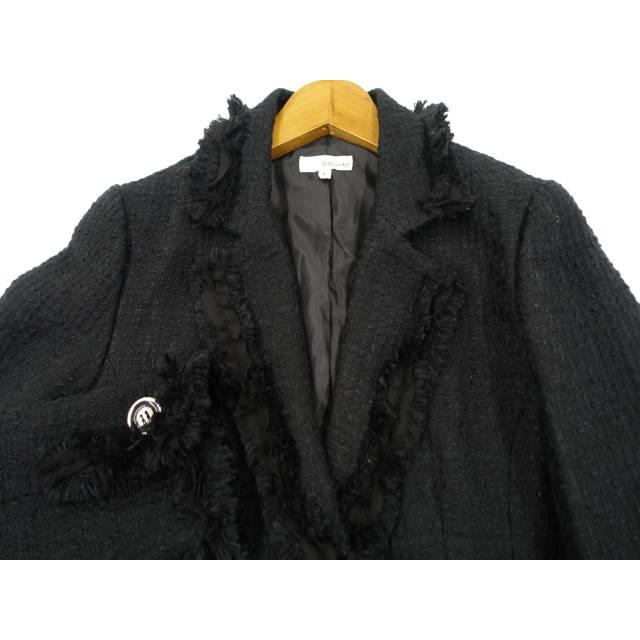 タラッシオ Talassio 長袖 ツイードテーラードジャケット L ブラック : レディースファッションのフィカス - 通販 - Yahoo ...