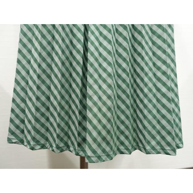 大きいサイズ dearful ロング丈 プリーツスカート 3L グリーン系 ななめストライプ柄＆チェック柄 メール便可 : レディースファッションのフィカス - 通販 - Yahoo!ショッピング