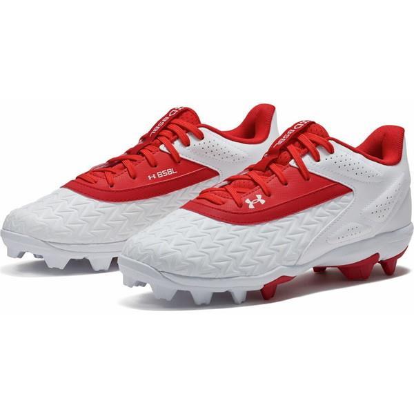 UNDER ARMOUR スパイク ジュニア 野球 UAリードオフ ロー ラバーモールド ジュニア3.0 Red/White/Red (UDR ...