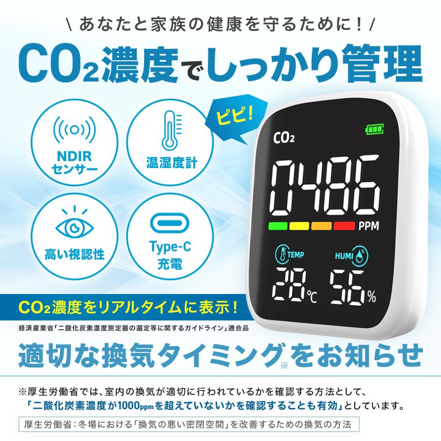 FieldNew 《とにかく見やすい》二酸化炭素濃度計 大文字 自動輝度 2Way電源(充電池＆コンセント給電) 日本語説明書 保証書付 NDIR センサー CO2測定器 : 測定器の ...