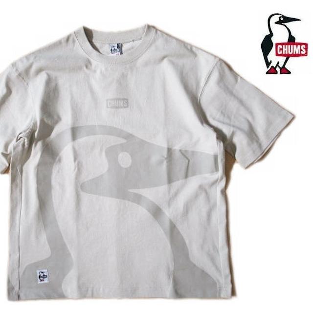 CHUMS チャムス/CHUMS【ビッグブービーTシャツ】USAコットン オーバーサイズ ルーズシルエット 大きめTシャツ CH01-2526 グレージュ Mサイズ : FIFTH-G.C ...