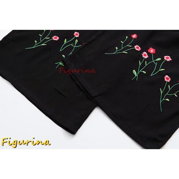 レディース ワイドパンツ 花刺繍 婦人 シニア 高齢者 XL-7XL ガウチョパンツ 7分丈 大きいサイズ ゆったり きれいめ ストレート : Figurina - 通販 - Yahoo!ショッピング