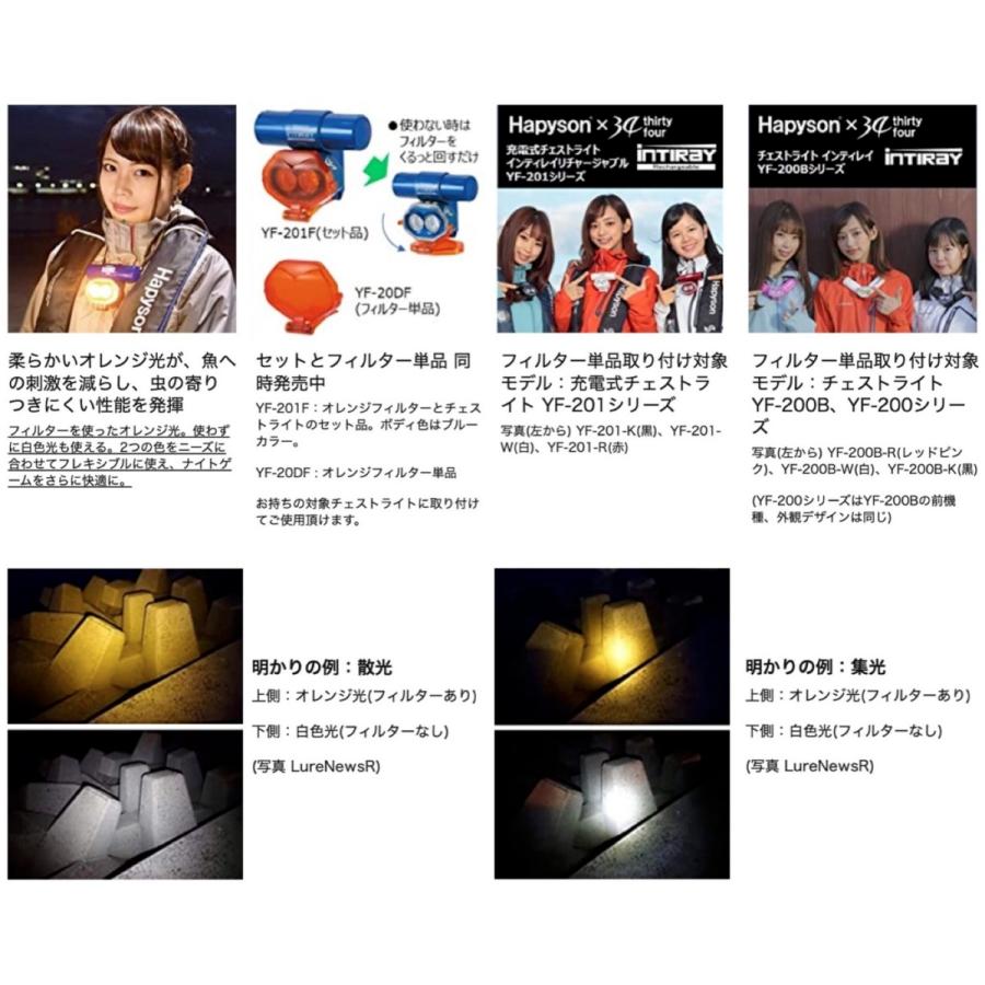 Hapyson ハピソン YF-201F インティレイ 充電式 オレンジフィルター チェストライト家邊克己 YF-201 intiray (06) : NEXT ONLINE - 通販 ...