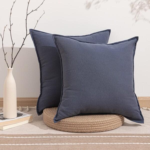 クモリ(Kumori) クッションカバー 45X45cm 2枚セットリネンっぽい 北欧 おしゃれ 無地 シンプル 綿麻 : ファイナルショッピング - 通販 - Yahoo!ショッピング