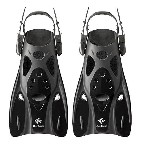 REEF TOURER REEFTOURER RF0106 フィン ブラック色 Lサイズ シュノーケル用 素潜り シュノーケリング ...