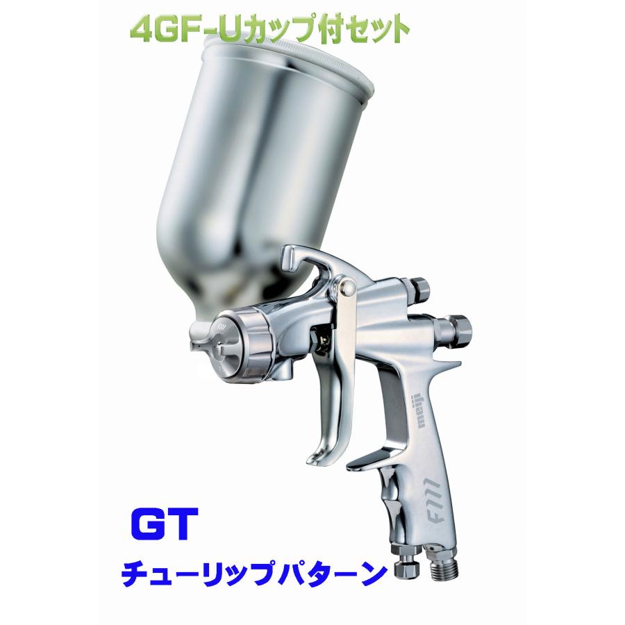 明治 F111-GT スプレーガン+4GF-Uステンレス塗料カップセット / 明治機械製作所 汎用ハンドスプレーガン[F111 (エフ ...