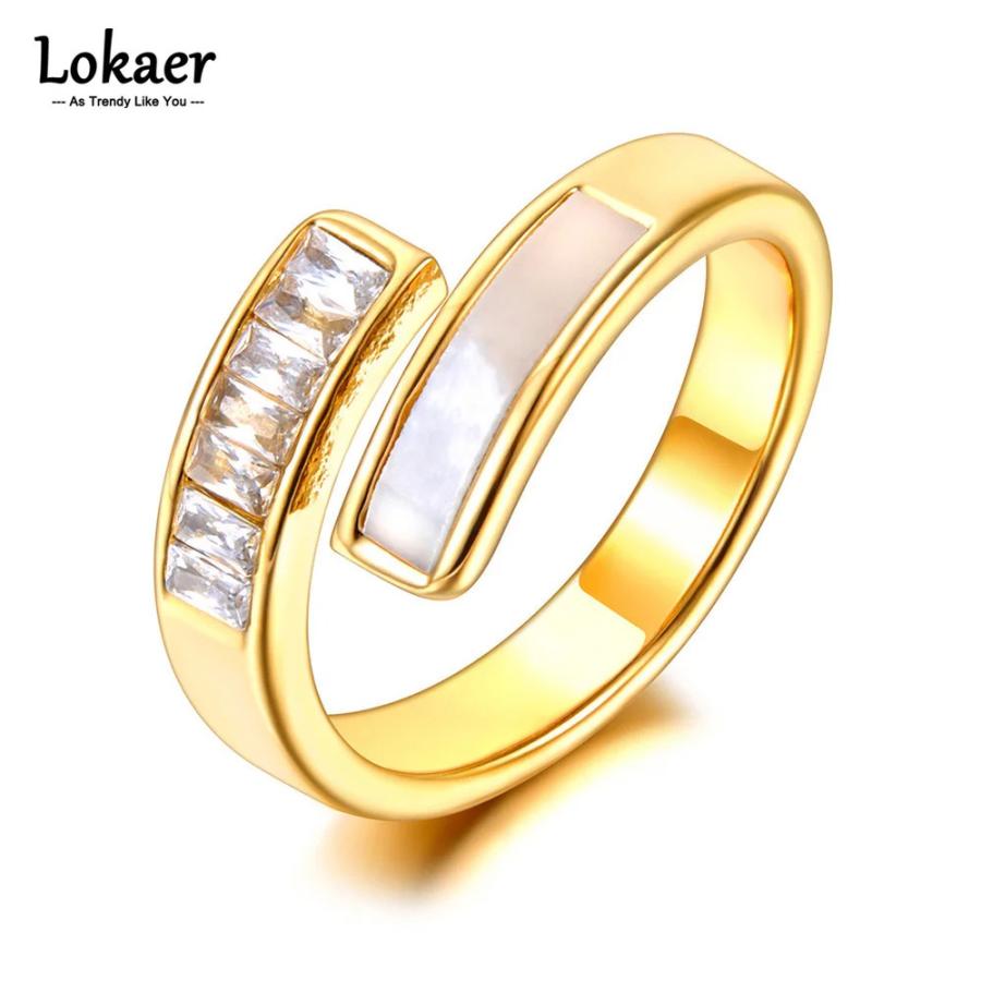 指輪 リング 白 ホワイト ジルコニア ステンレス ピック シェル リング レディース : 49000274 : FineJewelrys ...