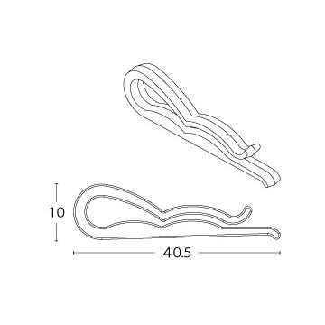 100個セット ニット クリップ 日本製 透明 アイボリー シャツクリップ Tシャツクリップ A05511 アパレルクリップ MBS : 首輪 ...