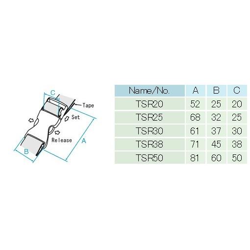 10個セット TSR20 20mm クロ NIFCO/ ニフコ テープアジャスターバックル : 首輪とキーホルダーのパーツのお店 - 通販 ...