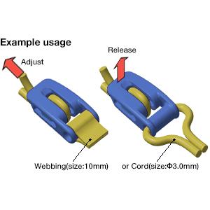 100個セット ニフコ LU10 黒 コードロック テープロック 直径 3ミリ マルコード用 10ミリ テープ用 クロ nifco LU10 ...