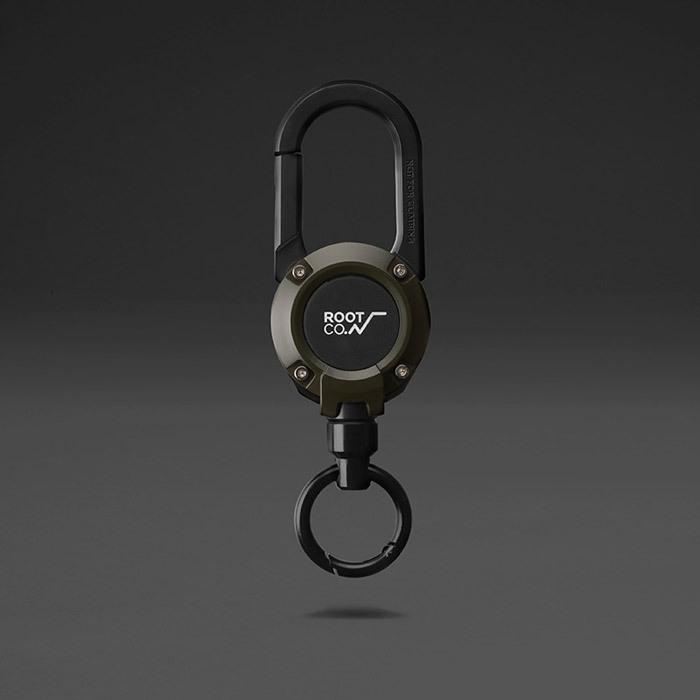 ROOT CO. GRAVITY MAGREEL 360 カラビナ キーホルダー おしゃれ リール マグネット内蔵ホルダー ルートコー 伸びる アウトドア 登山 キャンプ 釣り メンズ ...