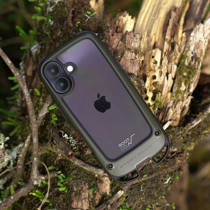 ROOT CO. root co ルートコー iPhone13 iPhone14 iPhone15兼用 GRAVITY Shock Resist Case +Hold. 耐衝撃 アウトドア ...