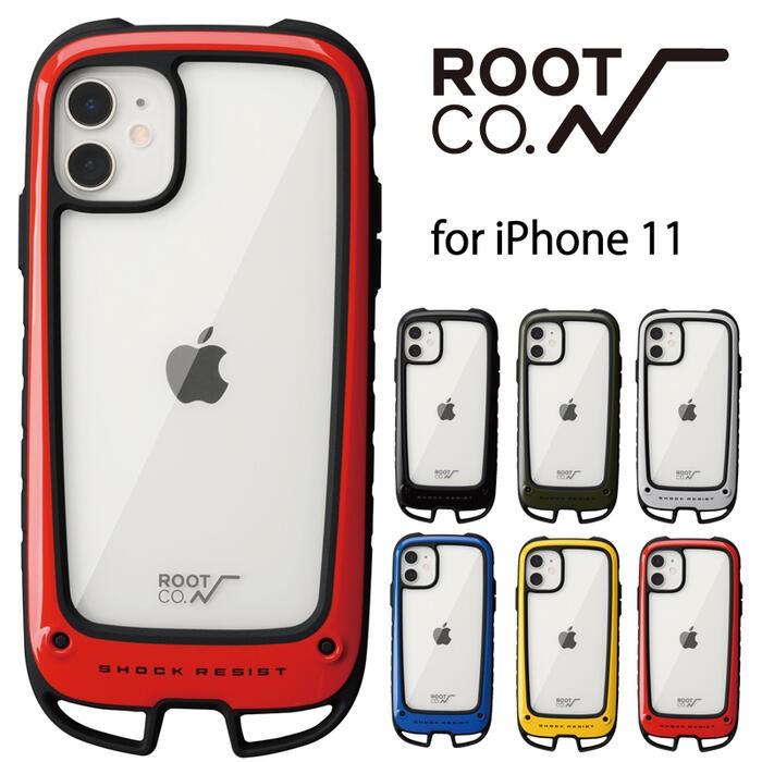 ROOT CO. iPhone11 ケース Gravity Shock Resist Case +Hold. アウトドア 耐衝撃 スマホケース クリア ルートコー : firstadium ...