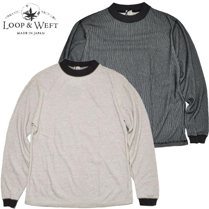 LOOP&WEFT Tシャツ DOUBLE FACE VINTAGE PINSTRIPE RIB KNIT L/S MOCK NECK LRC1106 : firstadium - 通販 ...