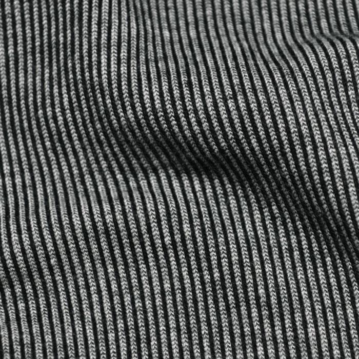 LOOP&WEFT Tシャツ DOUBLE FACE VINTAGE PINSTRIPE RIB KNIT L/S MOCK NECK ...