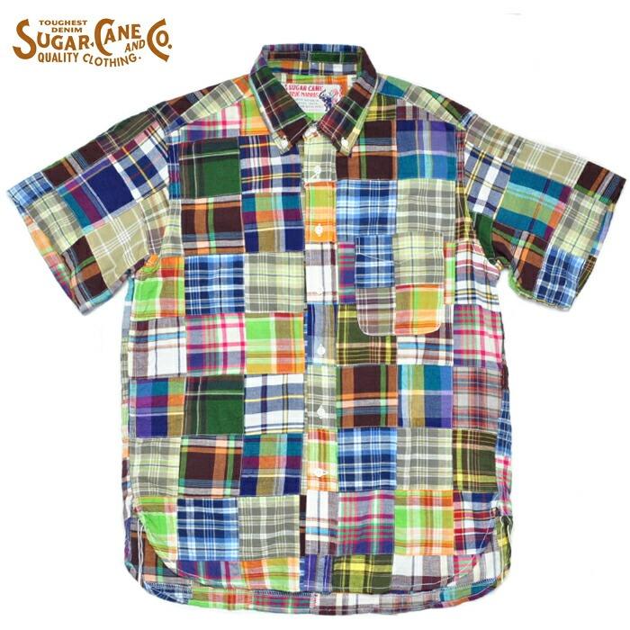 SUGAR CANE シュガーケーン シャツ SC39515 MADRAS CHECK PATCHWORK BUTTON DOWN SHIRT : firstadium - 通販 ...