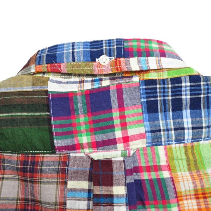 SUGAR CANE シュガーケーン シャツ SC39515 MADRAS CHECK PATCHWORK BUTTON DOWN SHIRT : firstadium - 通販 ...