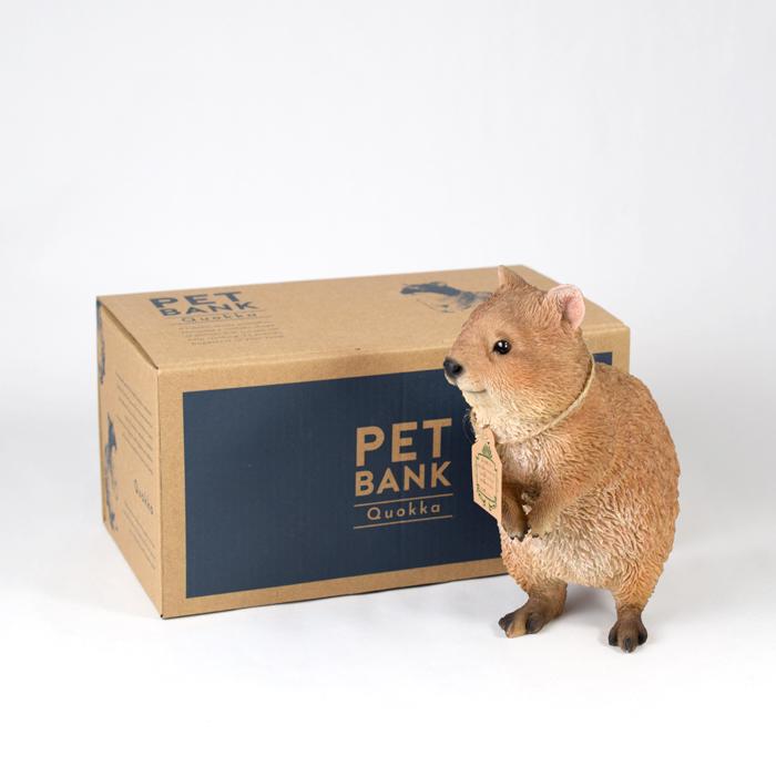 PET BANK クアッカ ワラビー 貯金箱 インテリア 置き物 かわいい 動物 ペット JAZA寄付 QUOKKA magnet マグネット ...