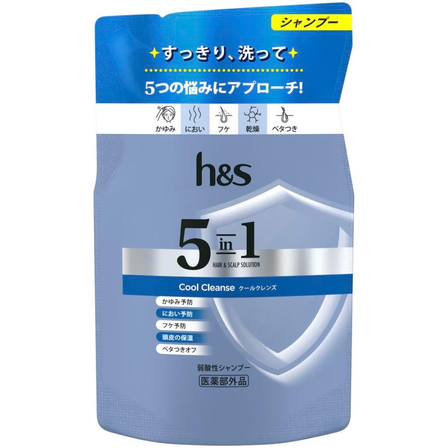 P&G h&s 5in1 クールクレンズ シャンプー つめかえ [単品内容量/290g] | : ファーストWORKヤフー店 - 通販 - Yahoo!ショッピング