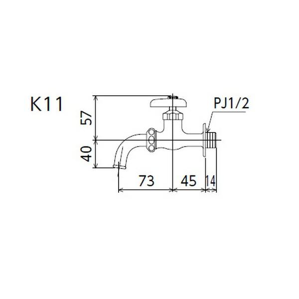 KVK(ケーブイケー) K11 吐水口回転形水栓 青ビス付 : ファーストWORKヤフー店 - 通販 - Yahoo!ショッピング