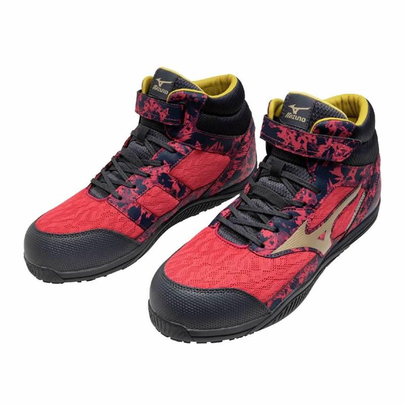 セール品 限定品 ミズノ 安全靴 ALMIGHTY SD2 13HA F1GA2411 (オールマイティ 13H) ハイカット 紐＆ベルト 3E相当 ワーキング メンズ【在庫有り ...