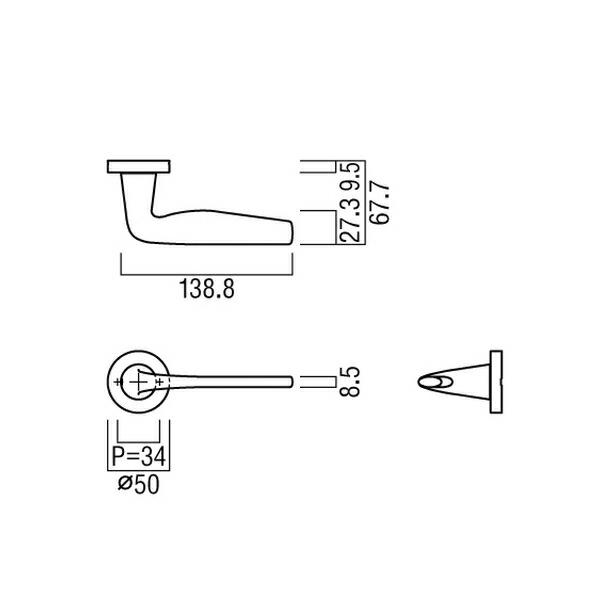 UNION（ユニオン）[イノヴ・イノブ] 建築用金物 レバーハンドル UL1028-001 : union-ul1028-001 ...