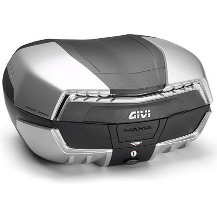 GIVI / ジビ MAXIA 5 Top Case- color Black with Siver Coated Covers and ...