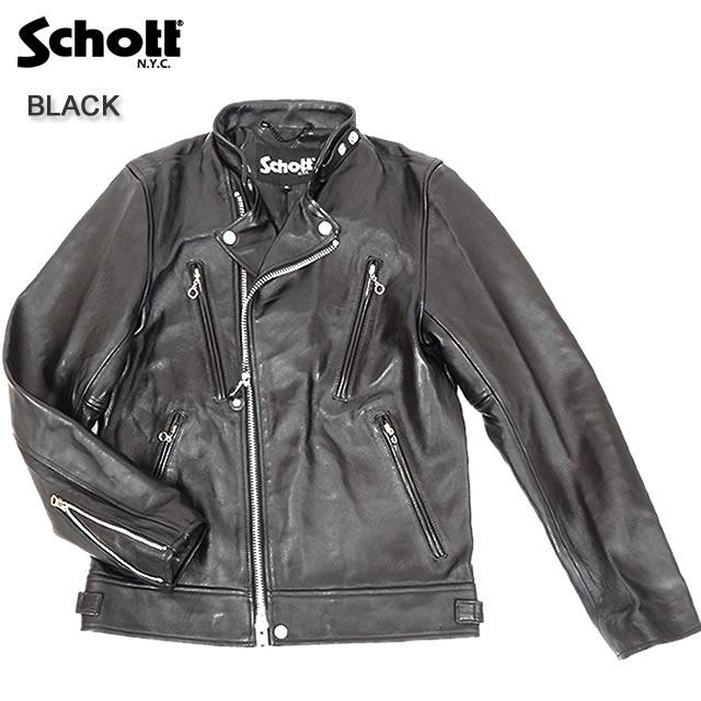 Schott N.Y.C ショット ライダース レザー SCHOTT 3101048 DOUBLE BREST RIDERS JACKET ダブルブレスト レザージャケット メンズ ...
