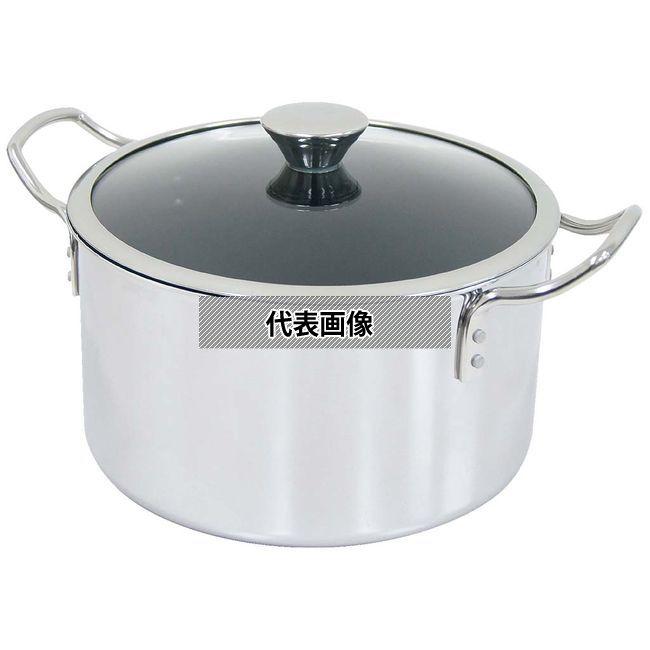 IH-デュオ デュオ IH 両手鍋 20cm DUO-20W 3L 283×213×H145(蓋を乗せた高さ) 鍋全般 No.3919900 ...